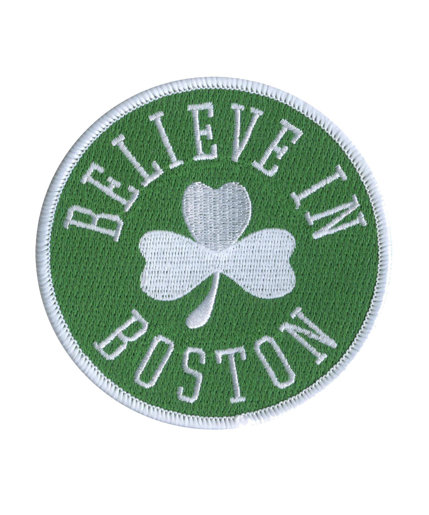 BELIEVE IN BOSTON (White Shamrock) Embroidered Patch – Sully's Brand