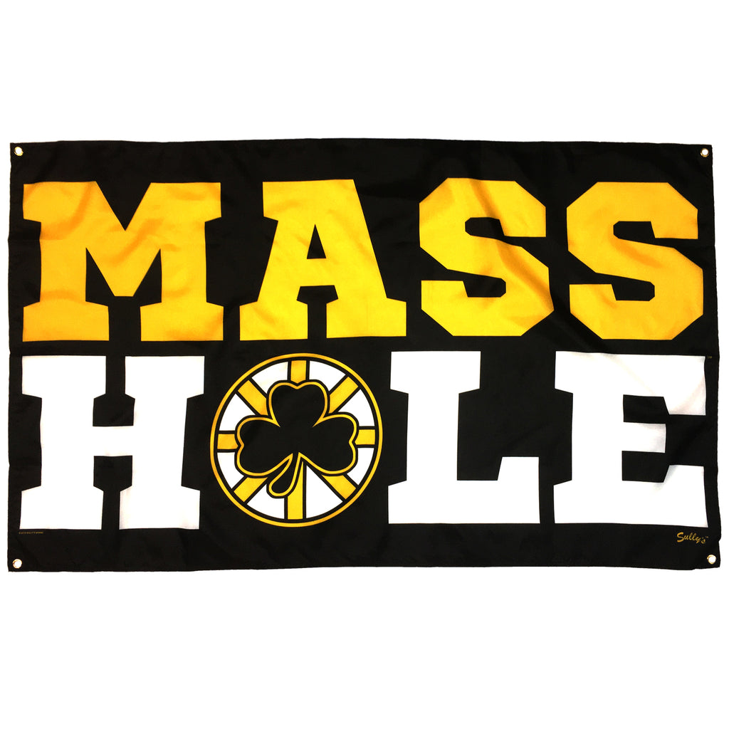 Masshole - Black & Gold 3'x5' Banner – Sully's Brand